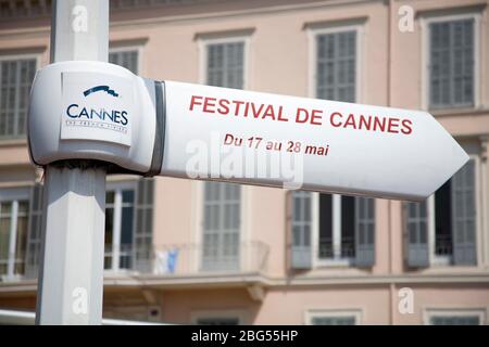Film Festival sign, City of Cannes, France Stock Photo - Alamy