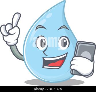 Water Drop Talking- A Cartoon Illustration of a Water Drop Talking ...