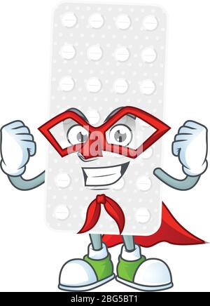 Super hero pill capsule cartoon character Stock Vector Image & Art - Alamy