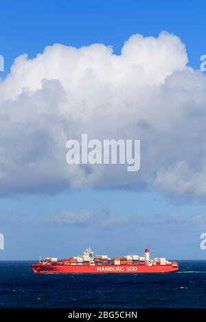 Container ship Cap San Augustin, ship of the Cap San class, at the ...
