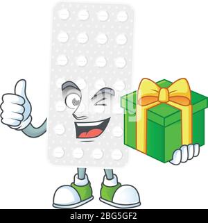 Pharmacist holding box of medicine illustration Stock Vector Image ...