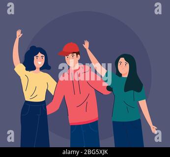 beautiful people together avatar characters Stock Vector Image & Art ...