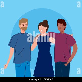 young people together avatar characters Stock Vector Image & Art - Alamy
