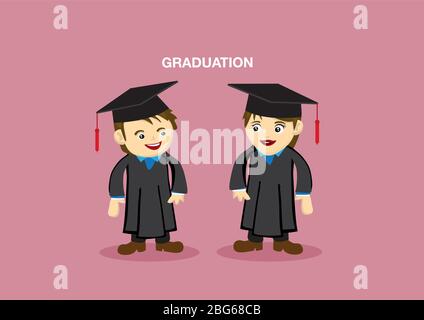 Students in graduation outfit at school Stock Vector Image & Art - Alamy
