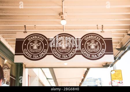 Starbucks Coffee original store location Pike Place Market Seattle ...