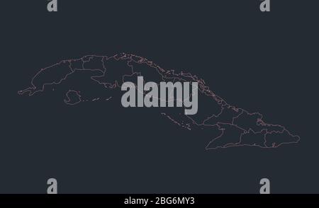 Cuba Infographics Map Illustration Stock Photo - Alamy