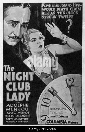 ADOLPHE MENJOU as New York Police Commissioner Thatcher Colt and MAYO ...