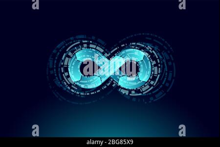 Devops software development operations infinity symbol. Programmer ...