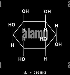 Vitamin B8 Inositol molecular structure. Vitamin B8 Inositol skeletal ...