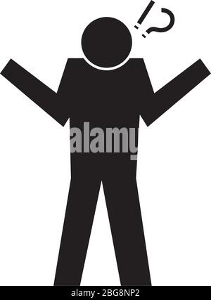 human disorientated health pictogram silhouette style Stock Vector ...