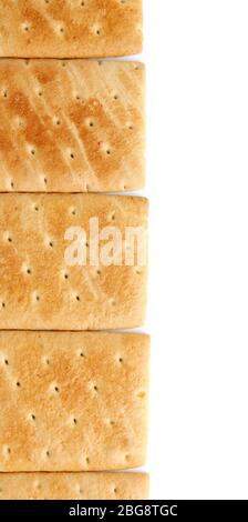 Fresh cookies rectangular shape isolated on white background. File ...