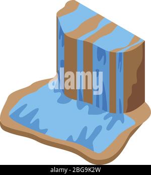 Tropical cascade icon, isometric style Stock Vector Image & Art - Alamy