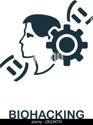 Biohacking icon. Simple line element Biohacking symbol for templates ...