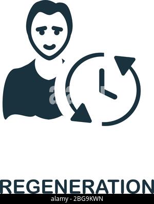 Regeneration icon. Simple illustration from biohacking collection ...