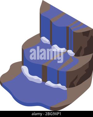 Tropical cascade icon, isometric style Stock Vector Image & Art - Alamy