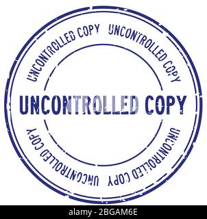 Grunge uncontrolled copy word round rubber seal stamp on white background Stock Vector Image ...