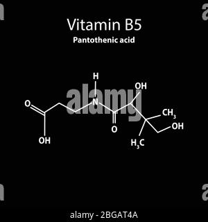 Vitamin B5 Pantothenic molecular structure. Vitamin B5 Pantothenic ...