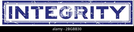 square grunge blue integrity stamp Stock Vector Image & Art - Alamy