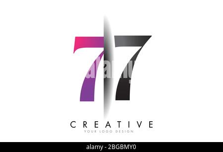 Number 77 logo design template. Editable, resizable, vector ...