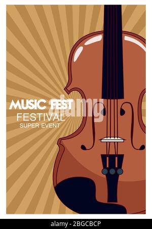 music fest poster with fiddle Stock Vector Image & Art - Alamy