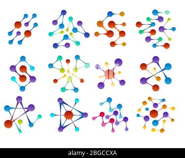 Molecules icon green vector Stock Vector Image & Art - Alamy