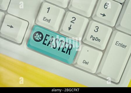 Handwriting text Easter. Conceptual photo holiday commemorating the ...