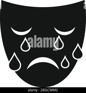 Crying heart emoticon on white background illustration Stock Vector ...