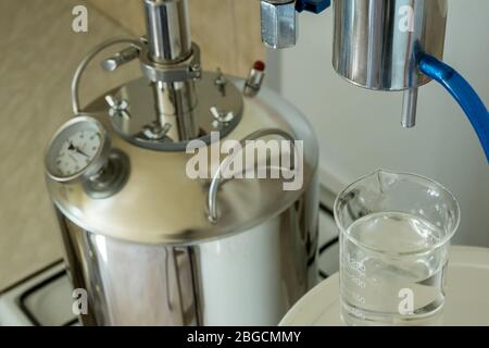 Home alcohol distillation equipment Stock Photo - Alamy