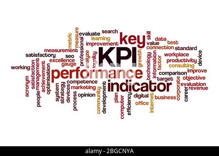 KPI word cloud Stock Photo - Alamy
