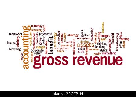 Revenue word cloud Stock Photo - Alamy