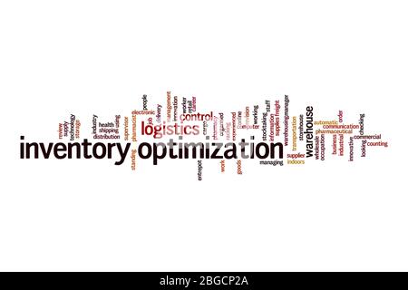 Inventory Control, word cloud concept on white background Stock Photo ...
