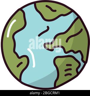 universe world planet fill style icon vector illustration design Stock ...