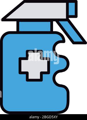 disinfectant plastic bottle product fill style Stock Vector Image & Art ...