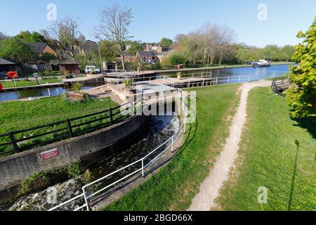 The overflow from Woodlesford Lock in East Leeds,West Yorkshire,UK ...