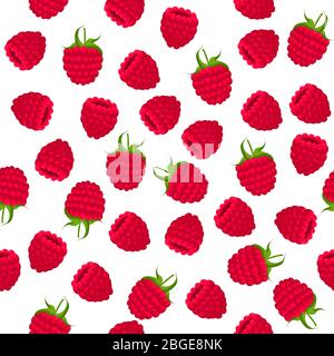 Theme big colored seamless red raspberry, bright berry pattern for seal ...