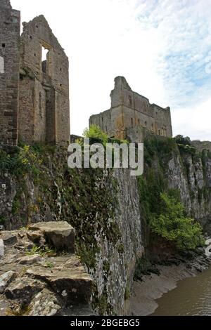 Inside Chepstow castle walls Wales Stock Photo - Alamy