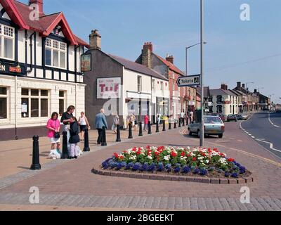 Street scene in 1994 of Bedlington town centre, Newcastle Upon Tyne ...