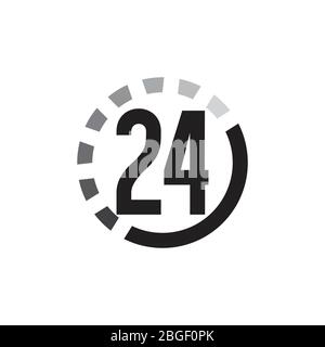 24 hour process symbol vector Stock Vector Image & Art - Alamy