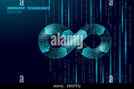 Devops software development operations infinity symbol. Programmer ...