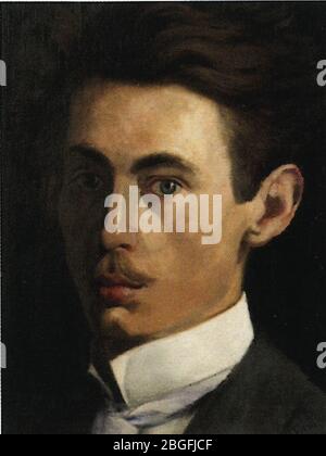 Hermann Beul Selbstportrait1 Stock Photo - Alamy
