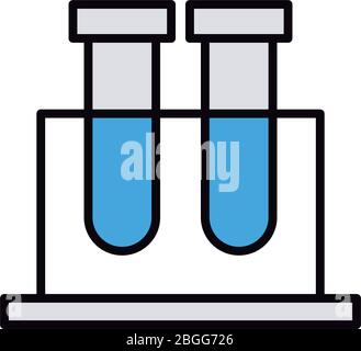medical tubes test laboratory fill style icon Stock Vector Image & Art ...