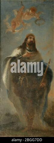 'Herrera el Mozo - San Luis' is an oil painting by the Spanish artist ...