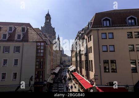 DRESDEN, GERMANY - 24th APRIL 2019: Dresden Old Town. Capital of Saxony ...