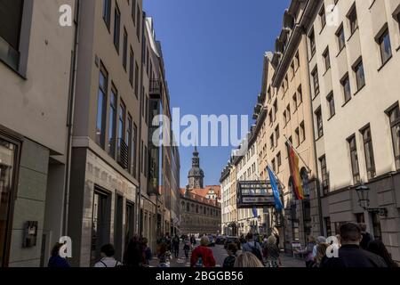 DRESDEN, GERMANY - 24th APRIL 2019: Dresden Old Town. Capital of Saxony ...