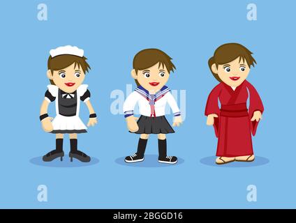 cartoon woman in french maid outfit Stock Vector Image & Art - Alamy