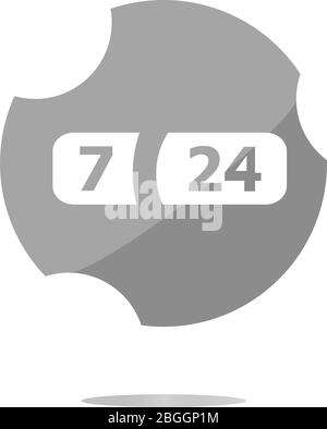 24 hours 7 days a week sign 3D Stock Photo - Alamy