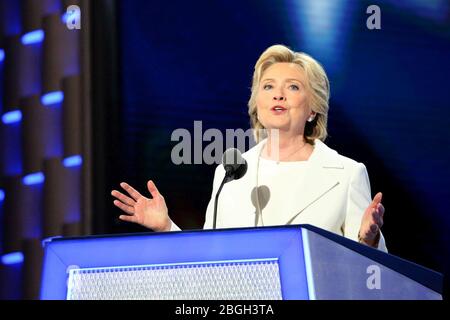 Hillary Clinton 2 DNC July 2016 (cropped) 2 Stock Photo - Alamy