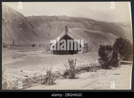 Hinemihi Meeting House after Tarawera eruption 1886 Stock Photo - Alamy