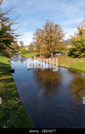 Riverwalk around Bade-Baden village, Baden Baden, Germany Stock Photo ...