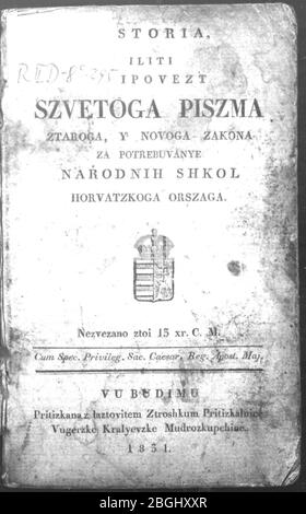 *Historia iliti pripovezt Szvetoga Piszma* is a historical text from ...